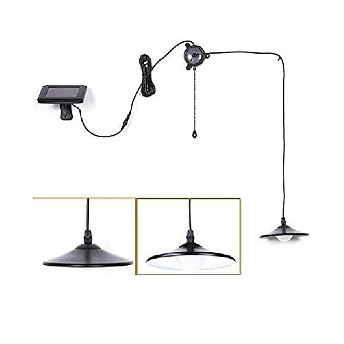 Kyson Solar Lights,Solar Powered Led Shed Light with Remote Control and Pull Cord for Indoor Outdoor Use