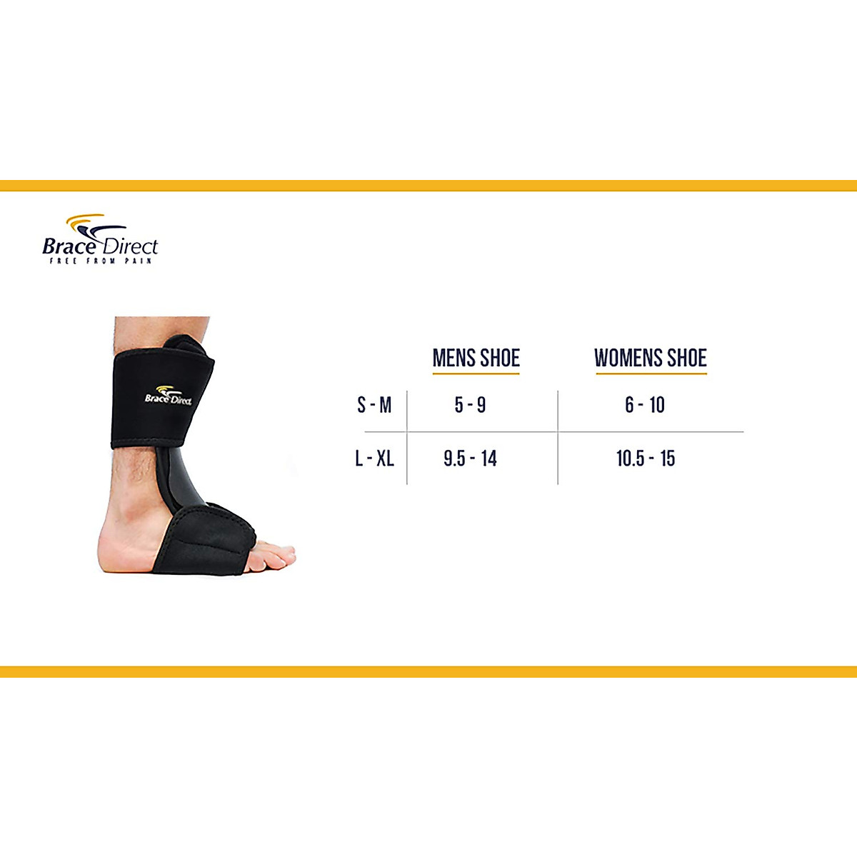 Brace Direct Night Splint (L/XL) + Plantar Fasciitis Day Air Wrap- for Plantar Fasciitis Relief, Arch Support, Heel Foot Pain, Achilles Tendonitis