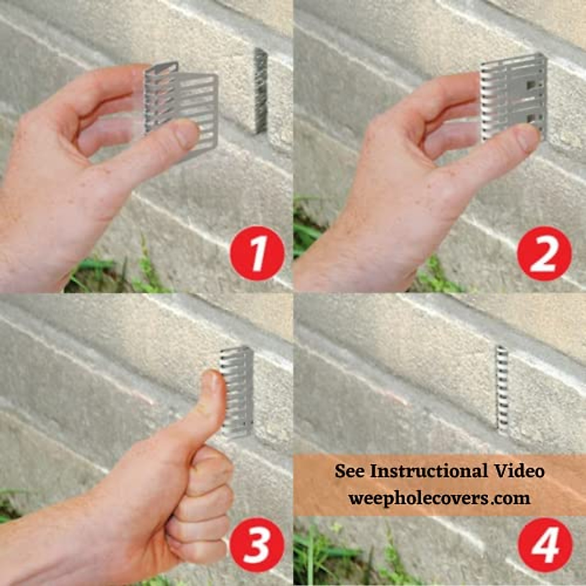 Rid-O-Mice 2.75 Inch Stainless Steel Weep Hole Cover (20, 2.75) Stops and Keeps Out Mice, Wasps, Bees, Lizards, Snakes, Scorpions and Many Insects.