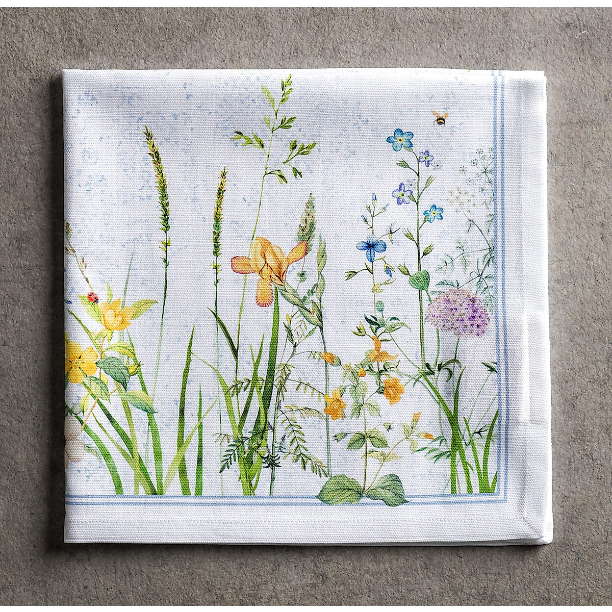 Maison d' Hermine Napkin 100% Cotton 20Inch x 20Inch Set of 4 Decorative Washable Cloth Napkins Table Napkin, Dining, Kitchen, Parties & Camping, Fleurs De Mai - Spring/Summer