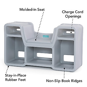 Simplay3 Cozy Cubby Book Nook – Kids Bookshelf and Storage with Built-in Reading Seat, Fully Assembled, Made in USA