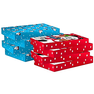 Hallmark Disney Medium Christmas Gift Boxes with Lids (8 Shirt Boxes, Mickey Mouse) for Kids, Grandchildren, Nieces, Nephews, Classmates, Disney Fans