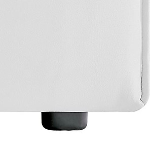 Modway Mingle Vegan Leather Sectional Sofa Armless Chair, White