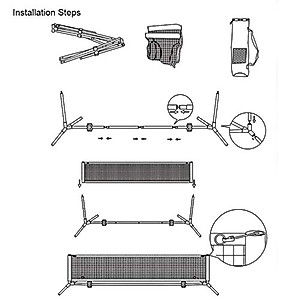 Aoneky Mini Portable Tennis Net for Driveway - Kids Soccer Tennis Net for Backyard or Beach - Family Pickleball Tennis Game Toy for Boys Children Aged 6+ Years Old (10 Feet)