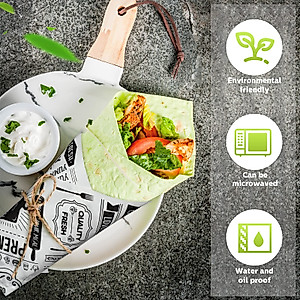 Wax Paper Sheets Deli Newsprint Food Basket Liners Sandwich Wrapping Paper Grease Resistant Waterproof Wrapping Tissue Hamburger Picnic Paper for Baking Kitchen 8.3 x 9.8 Inch(150 Pcs)