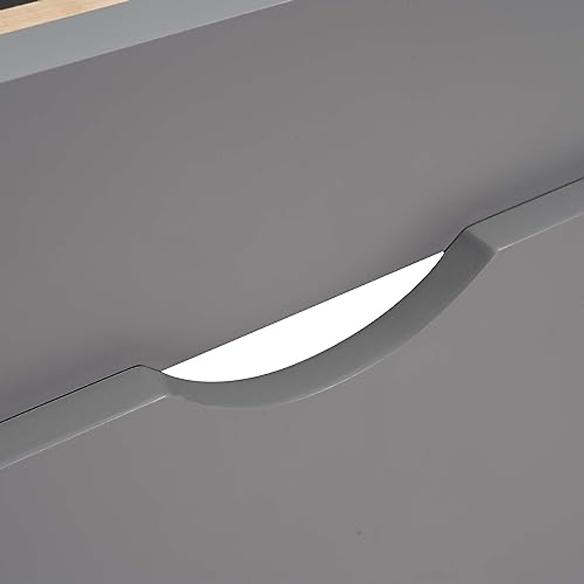 Queen Size Solid Wood Platform Bed Frame with Storage Drawers and Classic Headboard, Wood Slats Support, Under Bed Storage for Boys Girls Teens Adults,Space Saving, No Box Spring Needed (Gray)