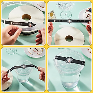 600 Pieces Safe Secure Tamper Evident Seals for Drink Lids, Food Delivery Stickers Sealed for Freshness Labels Drink Food Coffee Milk Tea Ice Cream Seal Stickers