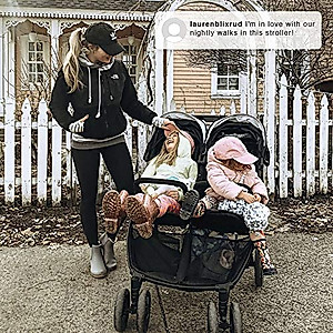 Jeep Destination Ultralight Side x Side Double Stroller, Midnight