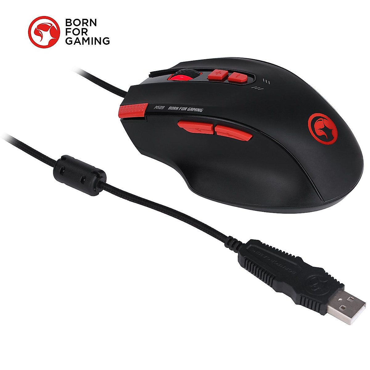 Gaming Mouse MARVO 7 Color LED Backlit Wired Mouse 3200 DPI 8 Button Ergonomic Design Mice Computer Gamer PC Gaming Mouse with Adjustable DPI LED Backlight Laptop Mouse Fit for PC/Laptops/Computer