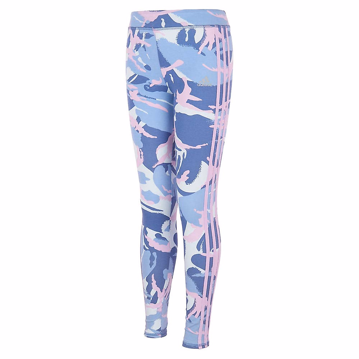 adidas Girls' Active Sports Athletic Legging Tight (Large, Crew Blue)