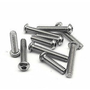 1/4-20 x 4 Inch Button Head Socket Cap Screws (10 pc) 18-8 Stainless Steel Bolts