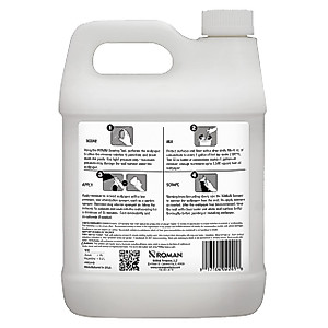 ROMAN 202221, Concentrate (32 oz), Perforating Scoring Tool, and Angled Scraper for Home Improvement-Yields 5 Gallons (1500 sq. ft Coverage) Wallpaper Remover Kit, Blue