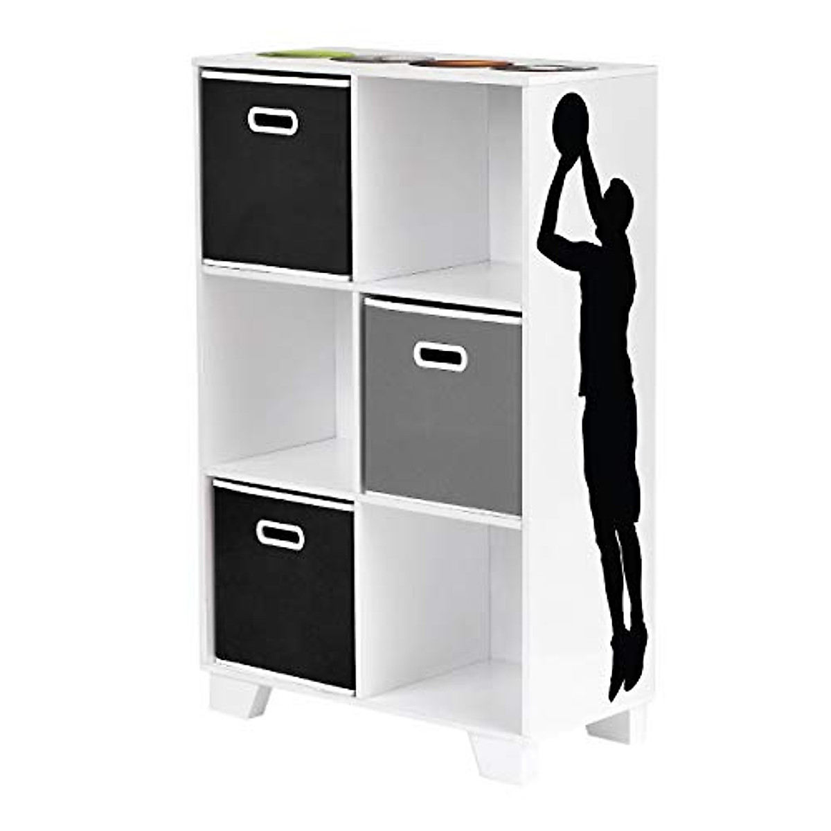 Rack Furniture   11" Fabric  Storage Bin (Pack of 6) (Garnet)