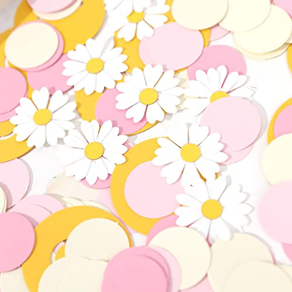 Smile Daisy One Groovy Baby Confetti - Flower Child Confetti Decor, Two Groovy Baby Daisy Cake Smash Favor, Daisy Smile Table Confetti, Flower Power Theme Party Supplies