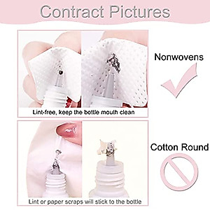 TEOYALL 400 PCS Lash Extension Glue Wipes, Lint Free Glue Cleaning Pads Non-Woven Fabric Nail Polish Remover Wipes Beauty Salon Supplies (White)