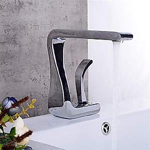 BathSelect Grohe Crane Deck Mount Bathroom & Kitchen Water Faucet - BST2161GB Luxury Mixer Faucet With Single Handle for Hot and Cold Water and Matching Pop-up Drain (Not Included) - Chrome Finish