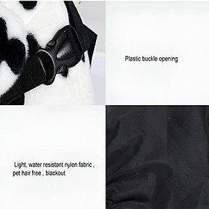 DELIFUR Dog Muzzle Pet Eye Cover Dog Blindfold Thunder Cap for Dogs Eye Mask Nylon Shading for Grooming Anti Car Sickness Adjustable (L)