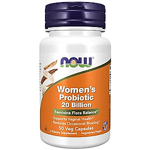 NOW Foods Supplements, Women's Probiotic, 20 Billion, Specially Formulated using Three Clinically Tested Probiotic Strains, 50 Veg Capsules