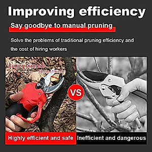 40mm/1.6inch Electric Pruning Shears, Power Pruner for Outdoor Bushes Garden Fruit Tree, 21V Tree Branch Pruner Rechargeable Battery ( Size : 1 X 2AH 21V Lithium Battery )