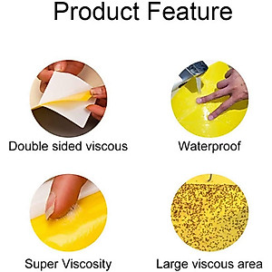 Faicuk Yellow Dual-Sided Sticky Fly Traps for Plant Insect Like Aphids, Fungus Gnats, Leaf Miners and White Flies (10 Pack)