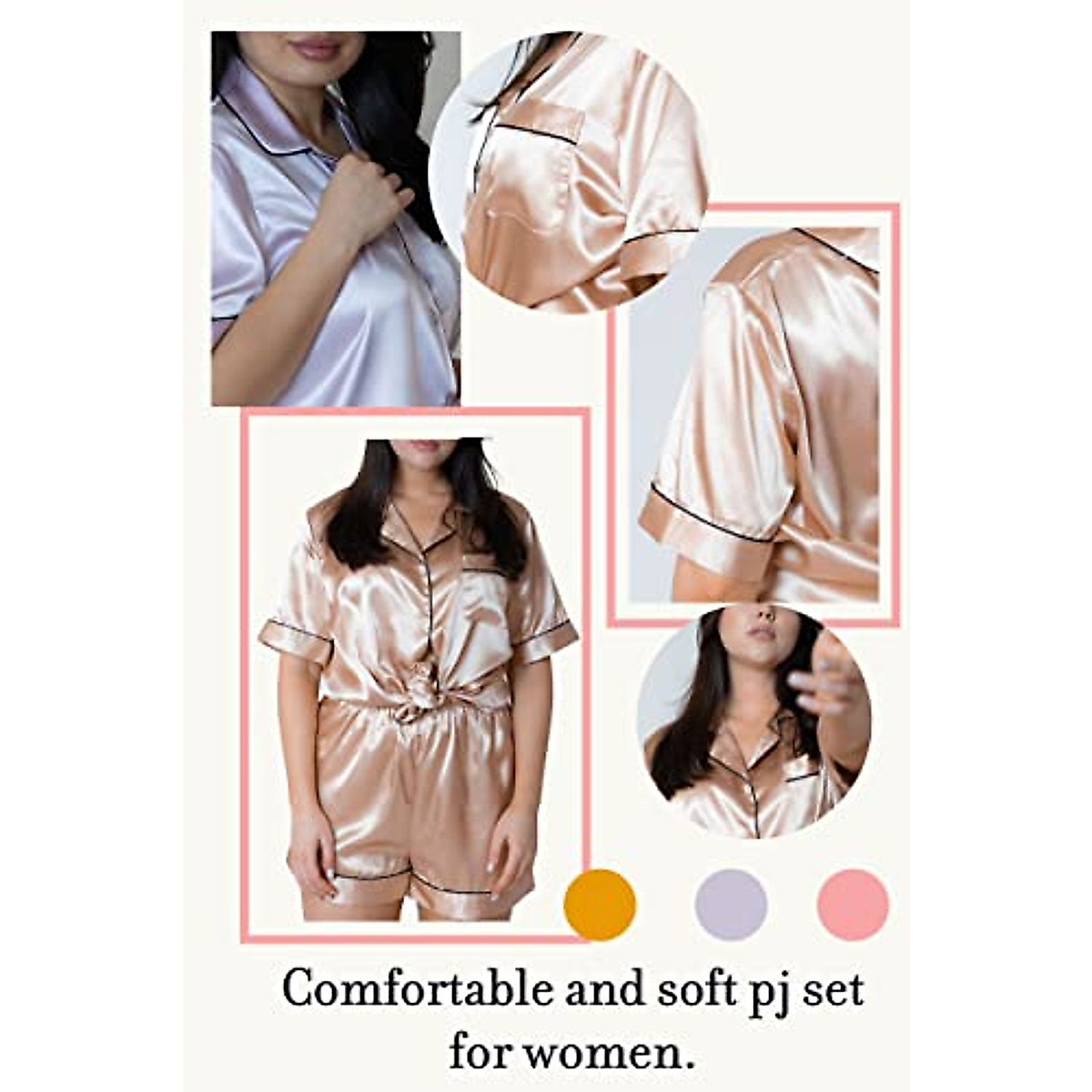 Bride Pajama Set Bride PJs Pajamas for Women Satin Silk Pajamas Bridal Shower Gift Sexy Pajamas for Women Short Set Sleepwear Purple