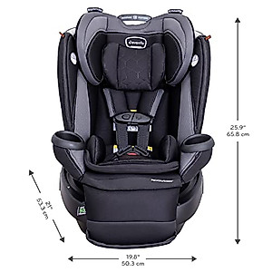 Evenflo Revolve360 Extend All-in-One Rotational Car Seat with Quick Clean Cover (Rowe Pink)