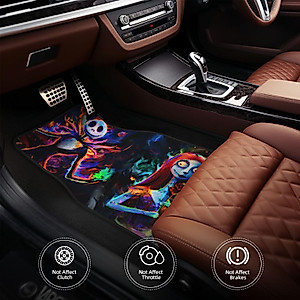 Jack & Sally Floor Mats for Cars, Novelty Car Floor Mats Set of 4 Pieces, Universal Floor Liner Car Accessories Automotive Floor Mats