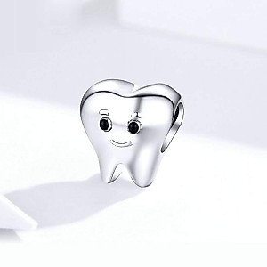 Eternalll Jewellery Smiling Tooth Fairy Dentist Charm Bead for Pandora Womens Jewelry for Teen Gifts or Kids Spacer Bead