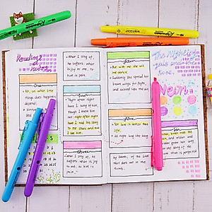 Writech Retractable Highlighters Assorted Colors: Chisel Tip Click Aesthetic Highlighter Marker Pens Pack Multi Colored Ink No Bleed Smear for Highlighting Journaling (12ct Neon+Pastel)