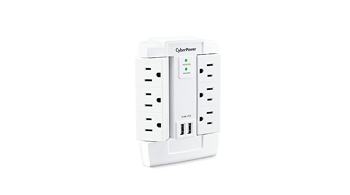 CyberPower Surge Protector 1200J with 6 Outlets & USB