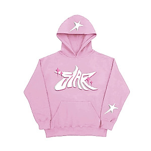 Sunwittafy Y2k Hoodie Men Women Zip Up Letter Print Hoodie Vintage Oversized Sweatshirt Grunge Harajuku Jacket Streetwear