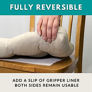 Barnett Home Decor Chenille Rib Claret Red Dining Chair Cushion with Ties - Latex Foam Fill, Reversible - Made in USA (Red/XL)