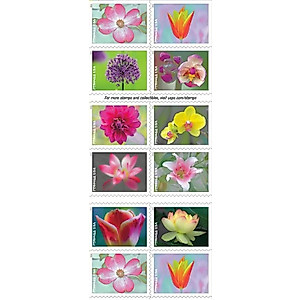 Postage Stamps Book of 20 self-Stick First Class Wedding Celebration Anniversary Flower Party (20 Stamps) c