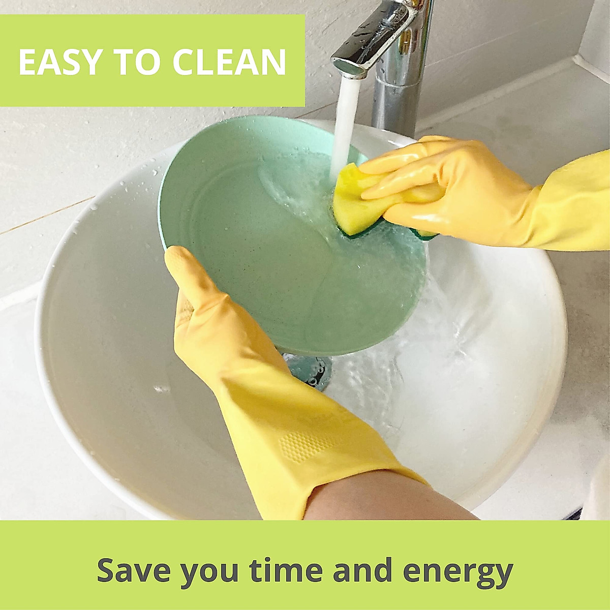 Unbreakable Wheat Straw Dinnerware Sets (28pcs) - The Simply Avocado Dishes Set for 4 - Kids Dinnerware Set - Camping Plates Cups and Bowls Set - Lightweight Wheat Straw Plate and Bowl Set