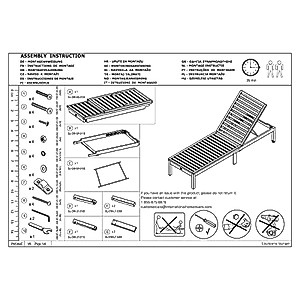 Amazonia Regatta Patio Chaise Lounger | Durable outdoor furniture with Teak Finish | Grey Cushion