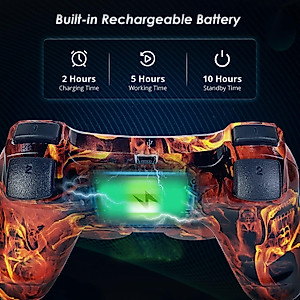 CHENGDAO Controller for PS3, Wireless Controller for Sony PlayStation 3, Remote Control with Double Vibration, Rechargeable Battery, 6-Axis Motion Control & USB Charging Cable