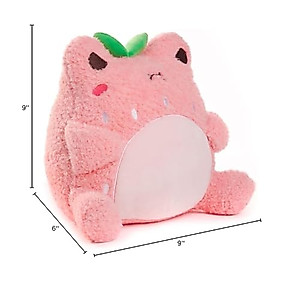 Cuddle Barn PlushGoals - Strawberry Wawa Super Soft Cute Kawaii Froggie Dressed As Fruit Collectible Stuffed Animal Plush Toy, 9 inches