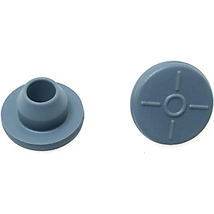 SQXBK Vial Rubber Stopper 100PCS 13mm Butyl Rubber Self Healing Injection Ports Solid Seal for Glass Vial, Liquid Culture Jar