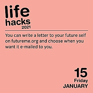 Life Hacks 2021 Day-to-Day Calendar