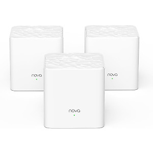 Tenda Nova Mesh WiFi System - Covers 3500 sq.ft - AC1200 Dual-Band Mesh Network for Home Internet - Parental Control - 3-Pack
