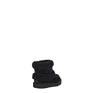 UGG Unisex-Child Ultra Mini Ugg Fluff Boot, Black, 13 Little Kid