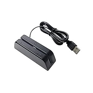 ETEKJOY USB Magnetic Credit Card Reader 3-Track POS Swipe Card Reader MSR123