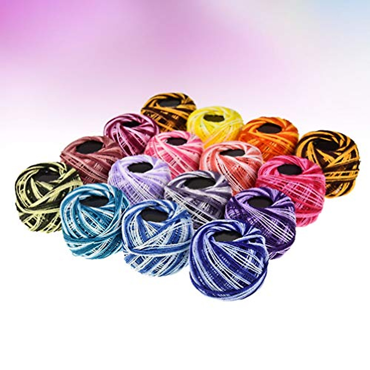 Beavorty Bracelet Making Kit 16 Roll Embroidery Thread Floss Set Rainbow Color Cross Threads Sewing Thread Wool Cotton Line Sewing Craft Art Supplies (Mixed Color) Bracelet Making Kit Beads