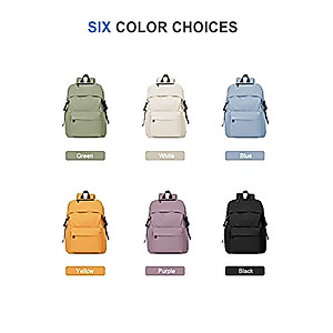 Black Backpack for Teens Girls Boys, Cute Backpack for Middle High School College Bookbag Small Travel Backpack Waterproof Lightweight Backpacks Casual Daypack for Women Men Fits 15.6 Inch Laptop