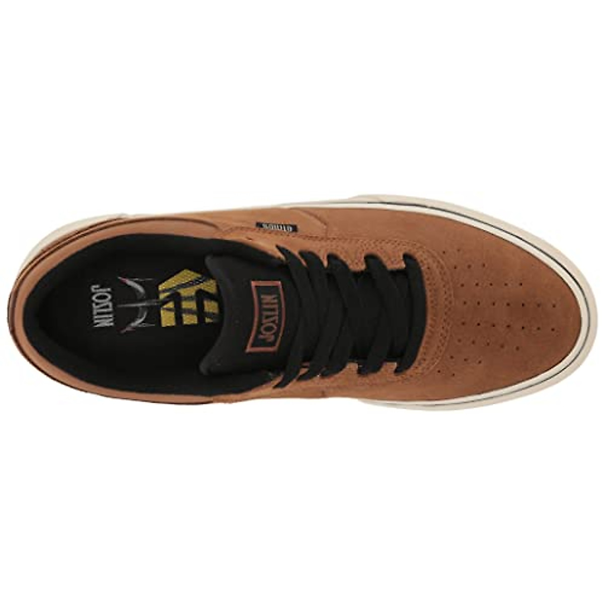 Etnies Men's Joslin Vulc Low Top Skate Shoe, Brown/Black, 12