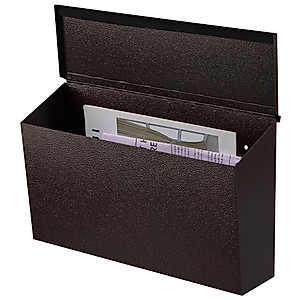 KYODOLED Wall-Mount Mailbox,Large Capacity Mail Box,Galvanized Steel Rust-Proof Metal Post Box,Mailboxes for Outside,15.7"x9.9"x4.9" Bronze