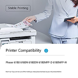2-Pack (Cyan) Compatible Phaser 6180, 6180N, 6180DN, 6180MFP-D, 6180MFP-N Printer Toner Cartridge High Capacity Replacement for 113R00723 Toner Cartridge