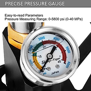 NUOGE 30Mpa 4500Psi 4 Stage PCP Hand Pump Air Compressor High Pressure Operated HPA Tank Hunting Air Rifle