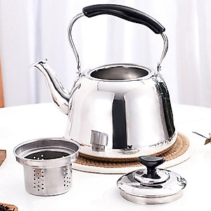 UPKOCH Whistling Tea Kettle Kitchen Tea Boiler Home Supply Kitchen Water Boiler Stovetop Water Boiler Whistling Water Pot Whistling Water Boiler Handle Stainless Steel Kettle