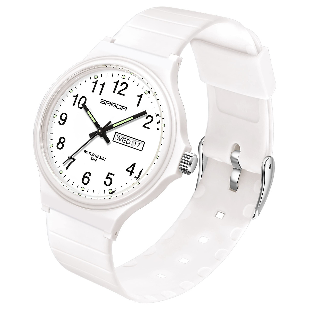 Women's Watch Waterproof Ladies Watches Sport Wrist Watch Nurse Analog Simple Minimalist Casual Watch Dress Wristwatch with Day Date White Black Pink Gold Green Purple